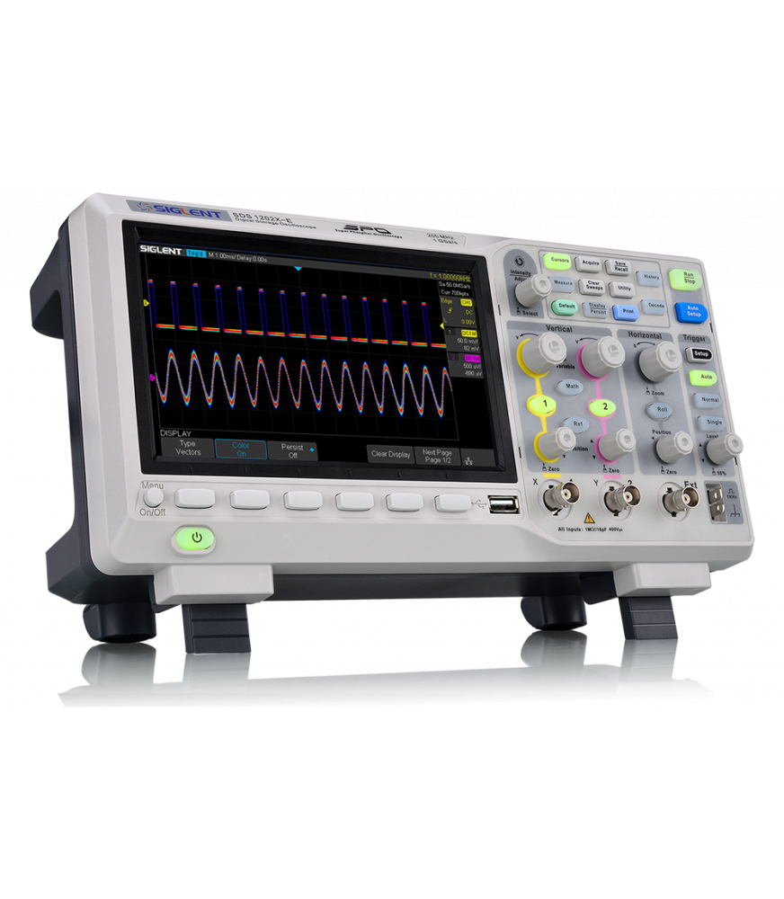 Siglent SDS1202X-E Oscilloscope 2x200 MHz Voies 2 MHz 200 Fonctions ...